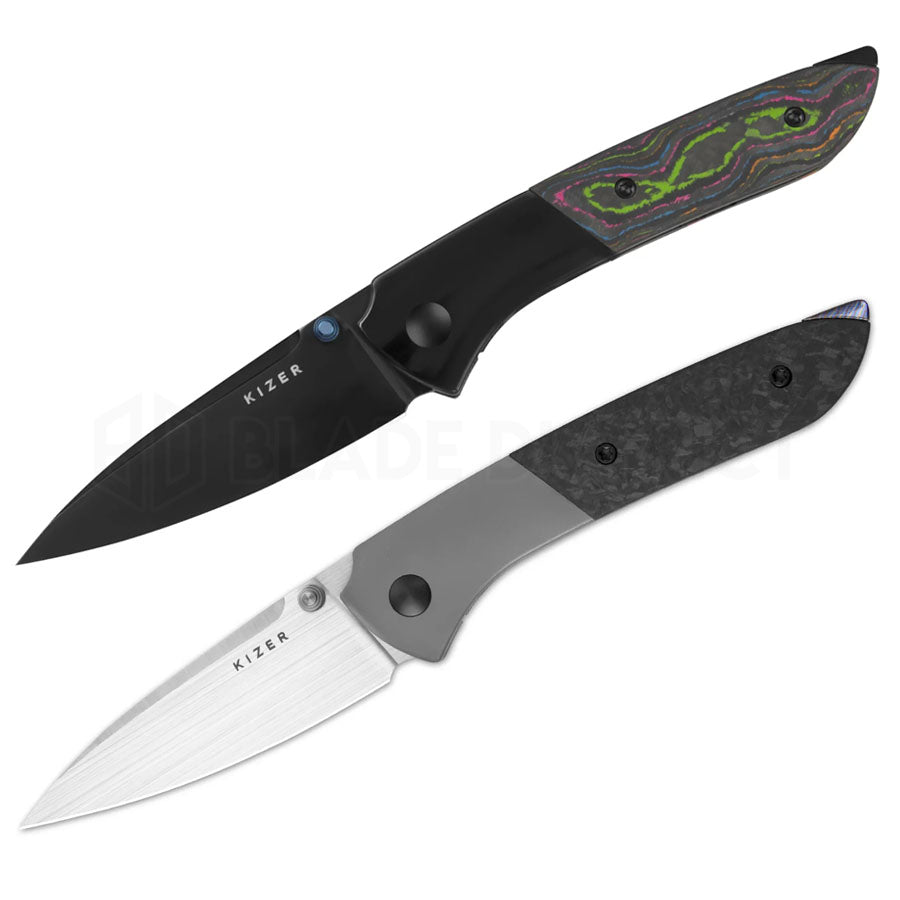 Kizer Spitfire Titanium Carbon Pocket Knife S35VN 3.13" – bladedistrict
