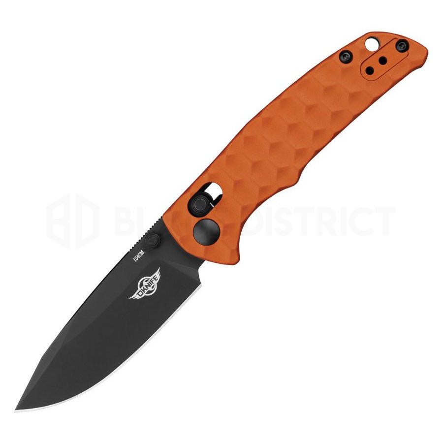 OKNIFE Rubato 3 Orange Aluminum Knife 154CM 2.96" – bladedistrict