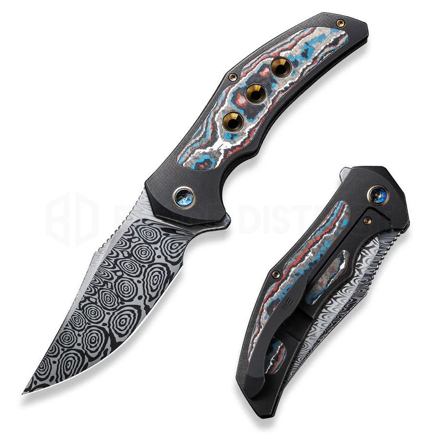 WE Knives Magnetron Titanium Nebula Carbon Fiber Damasteel 3.76 ...